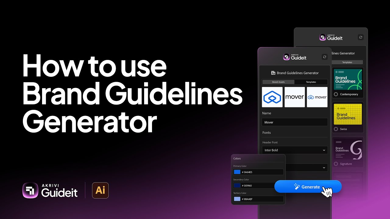 How to Use Brand Guidelines Generator in Guideit V1.0