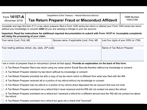 IRS Form 14157-A walkthrough - ARCHIVED COPY - READ COMMENTS ONLY