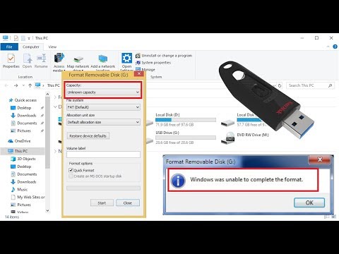 How to Fix Pen Drive Unknown Capacity & Unable to Complete Format Issues