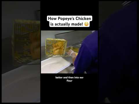 How Popeye’s Chicken is actually made! 😳 #popeyeschicken #popeyes #popeye