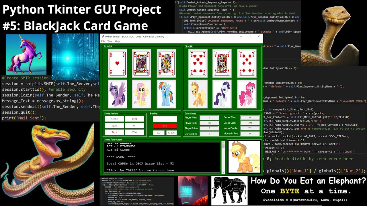 Python Tkinter Project 05: BlackJack Game