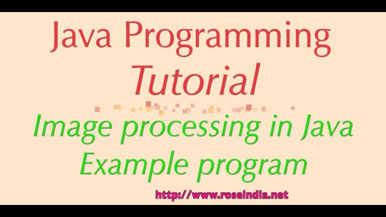 Image processing in Java Example program
