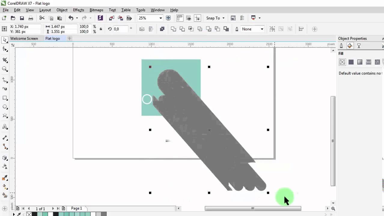 Tutorial Membuat logo flat desain Corel Draw X7
