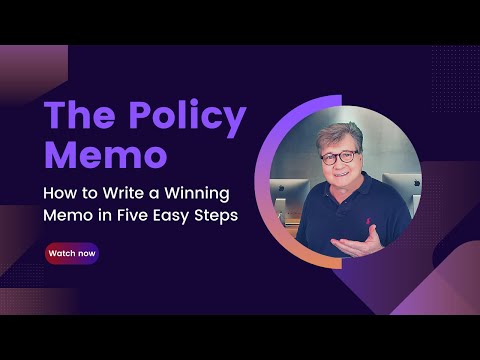 How to Write the Policy Memo in Five Easy Steps