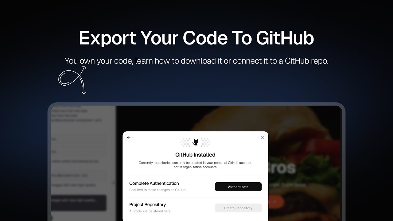 How to connect your project with Github? | How to export code to GitHub?