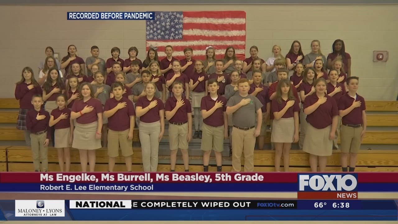 The Pledge: Robert E. Lee Elementary:  Ms. Engelke, Ms. Burrell, Ms. Beasley, 5th Grade