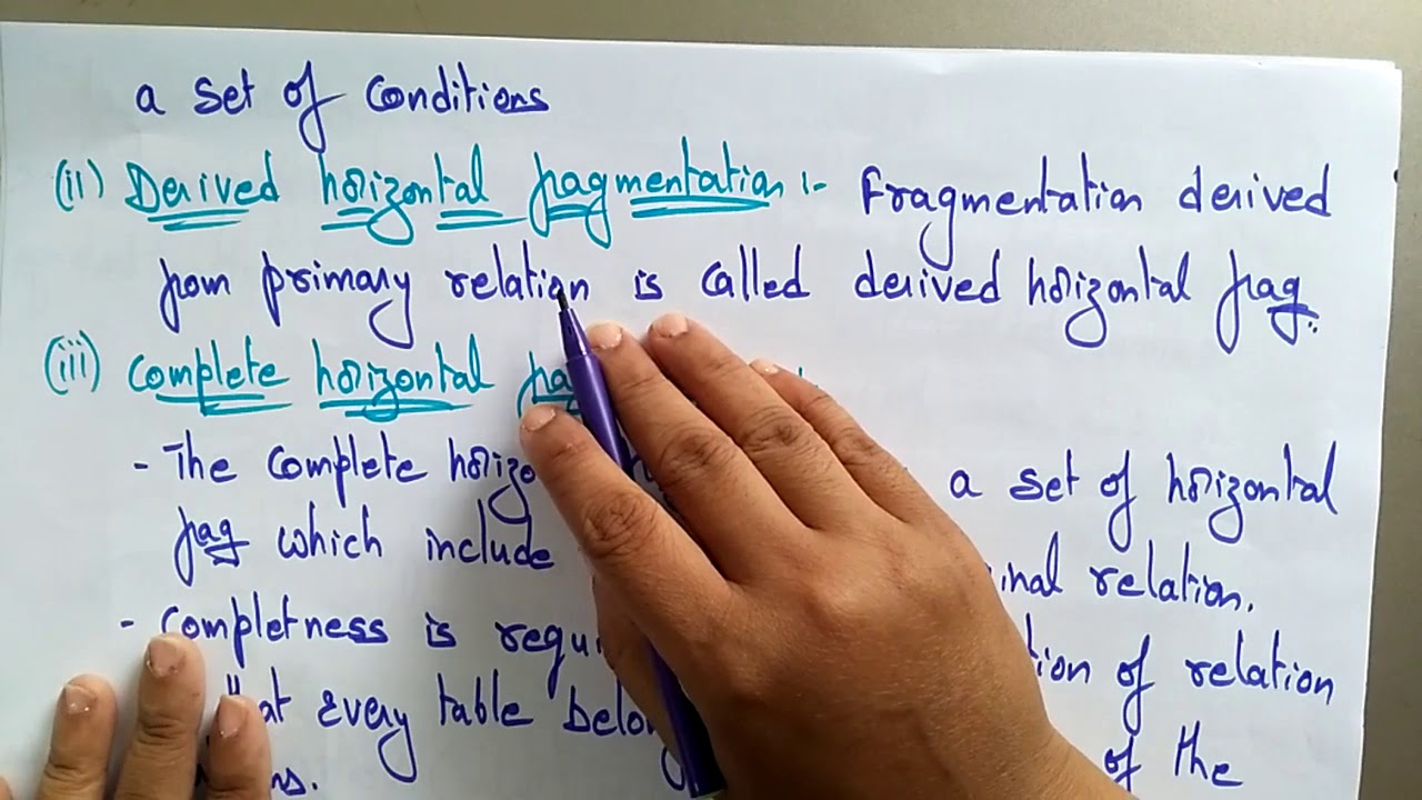 Fragmentation in Distributed database | Distributed Systems | Lec-67 | Bhanu Priya