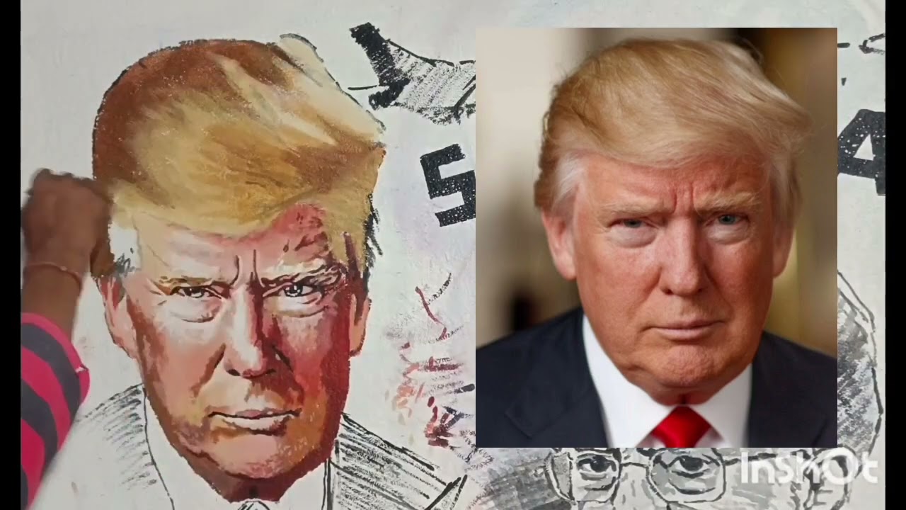 Portrait painting save earth 