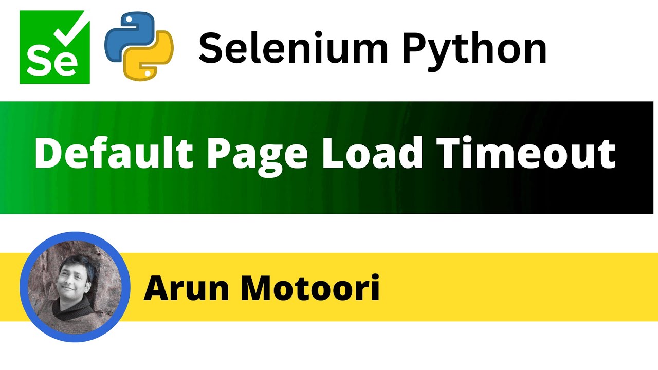 Default Page Load Timeout for web pages in Selenium (Selenium Python)