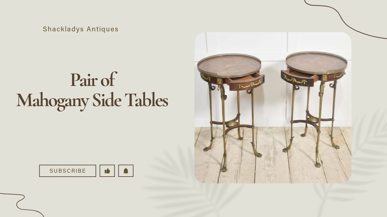 Pair of mahogany side tables #homedecor