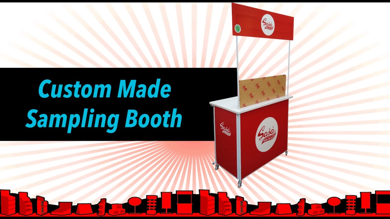 Custom Build Size Promotion Sampling Booth.