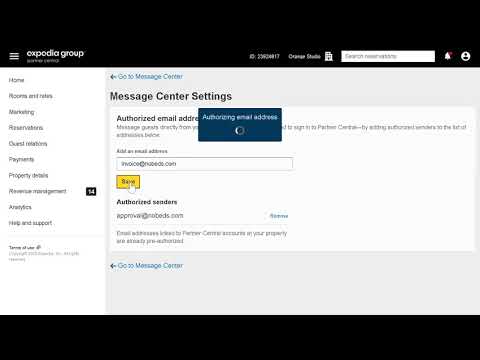 How to enable automatic invoice, approval, self-check-in emails on Expedia extra-net system?