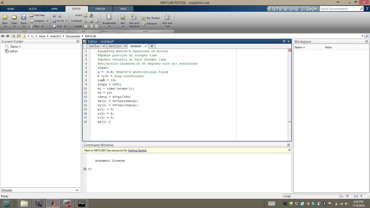 Leapfrog integration