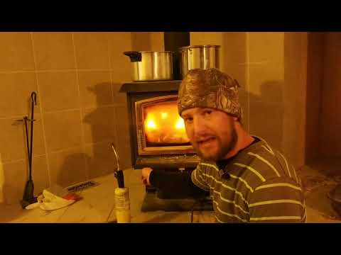 how to light a earth stove 1800HT wood stove quickly.