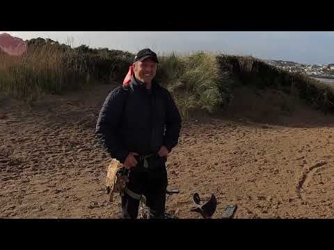 Beach Metal Detecting Devon UK In Search Of Treasure Thanks To Detector Kev