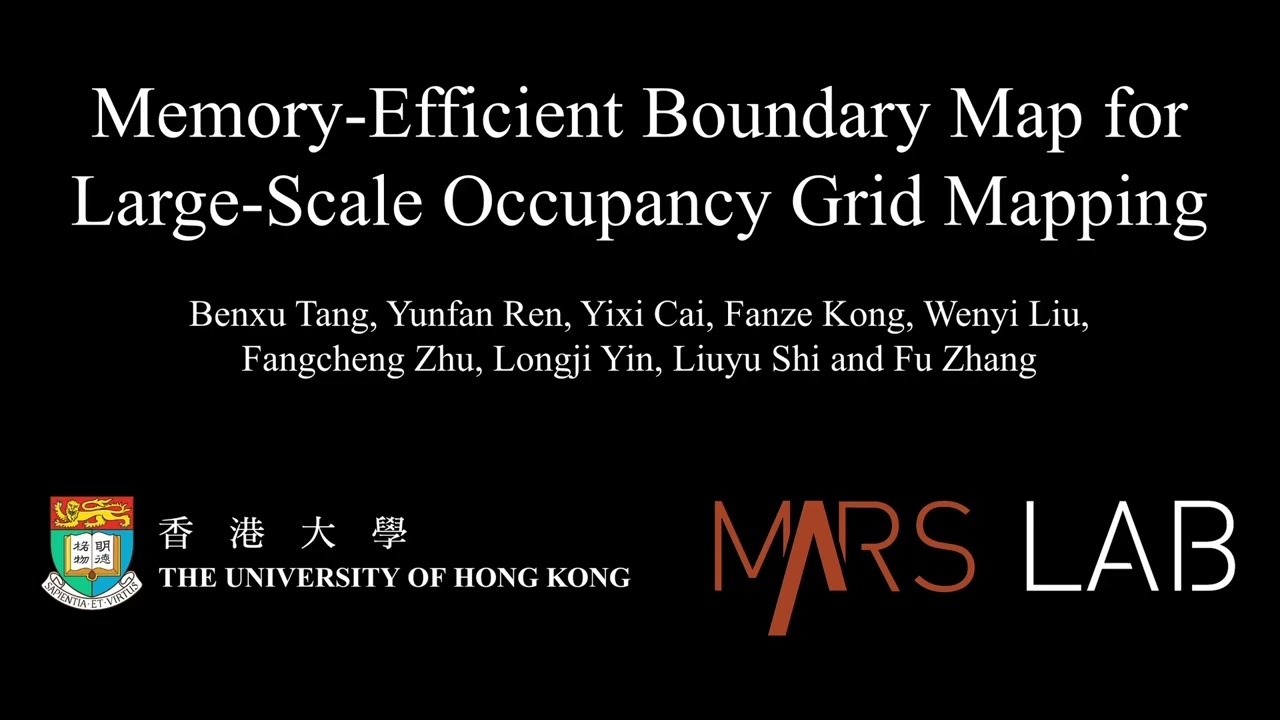 Memory-Efficient Boundary Map for Large-Scale Occupancy Grid Mapping