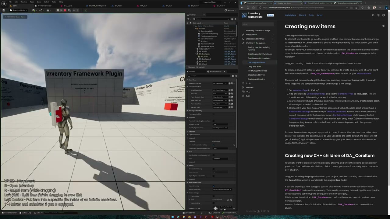 Creating New Items (Inventory Framework Plugin)