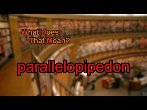What does parallelopipedon mean?