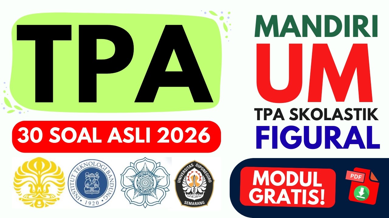 30 Soal TPA Skolastik Figural Ujian Mandiri 2026 | SM ITB, UTUL UGM, SIMAK UI