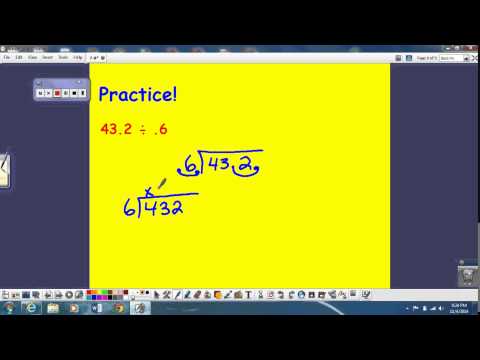 Topic 7-8, Dividing a Decimal by a Decimal, November 5 homework
