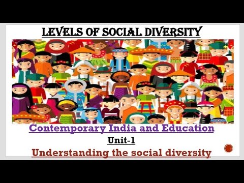Levels of social diversity/Contemporary India and Education/Unit-1