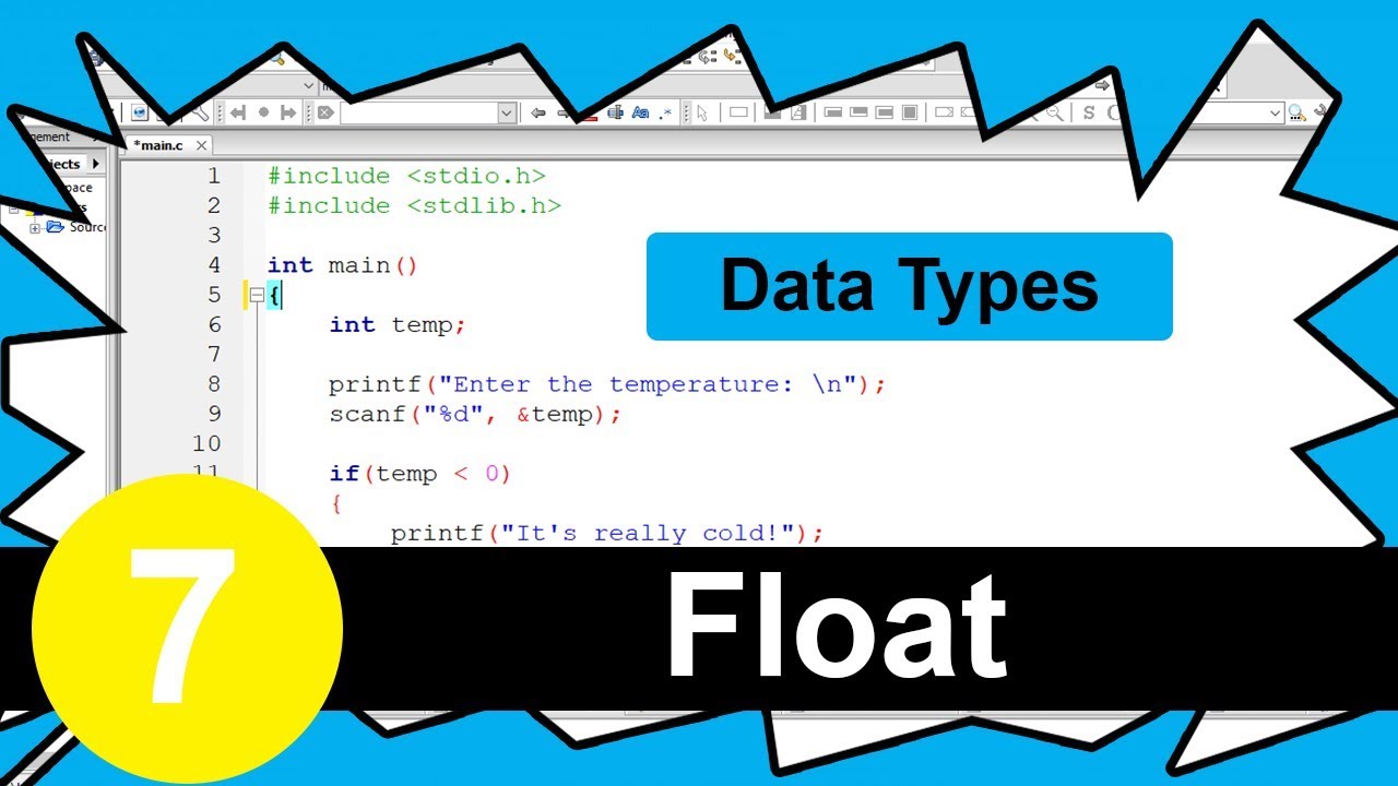 C Tutorial #7 - Data Types Float