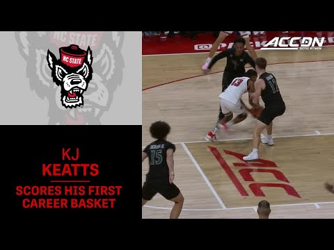 NC State's KJ Keatts Scores His First Career Basket