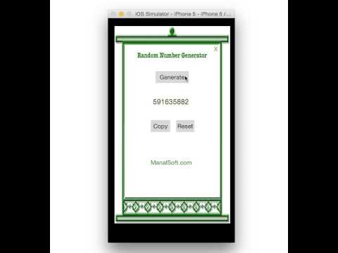 Random Number Generator iOS app by ManalSoft