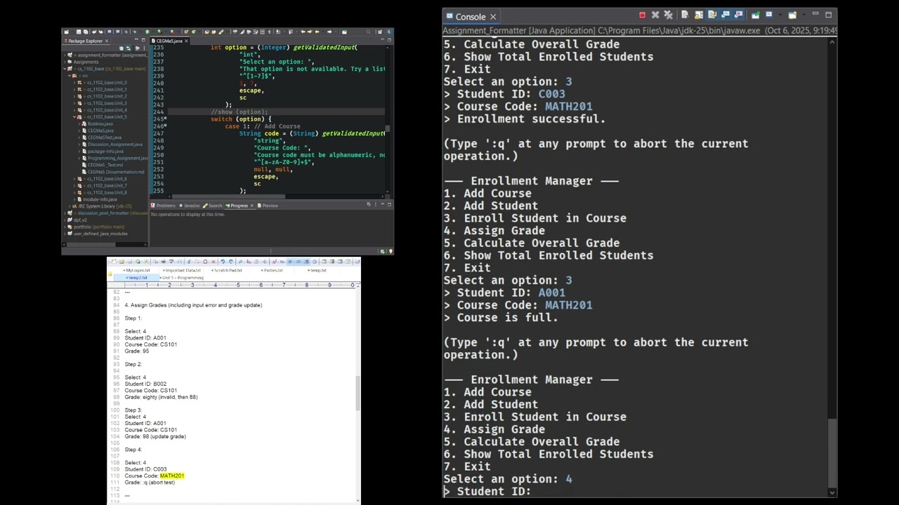CS 1102 Unit 5 - Programming Assignment - Demo Video