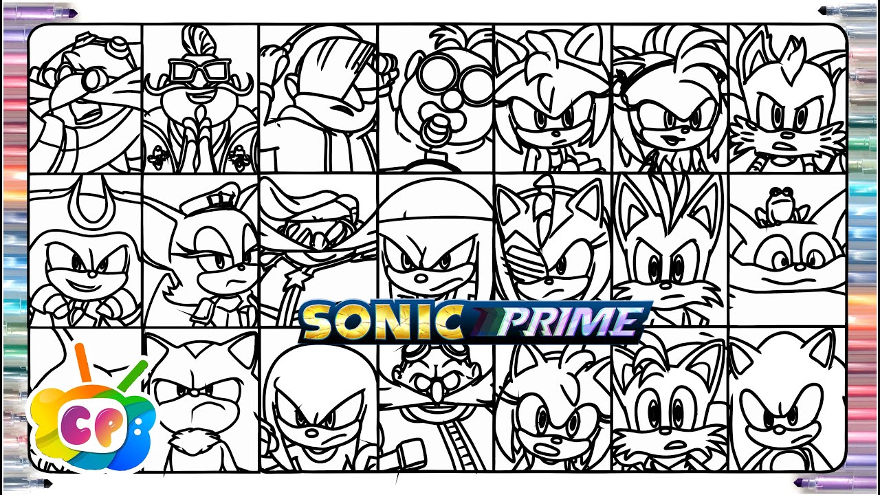 Sonic Prime All Characters / coloring Sonic characters / Sonic the Hedgehog 3 #sonic3movie #sonic3