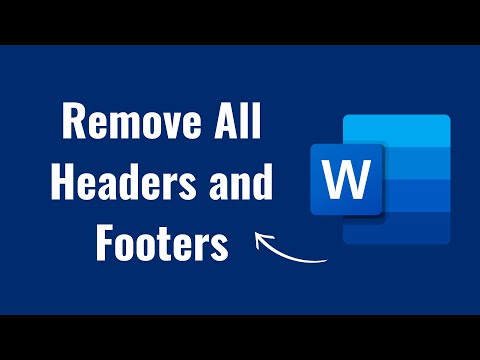 How to remove all headers and footers in Microsoft word