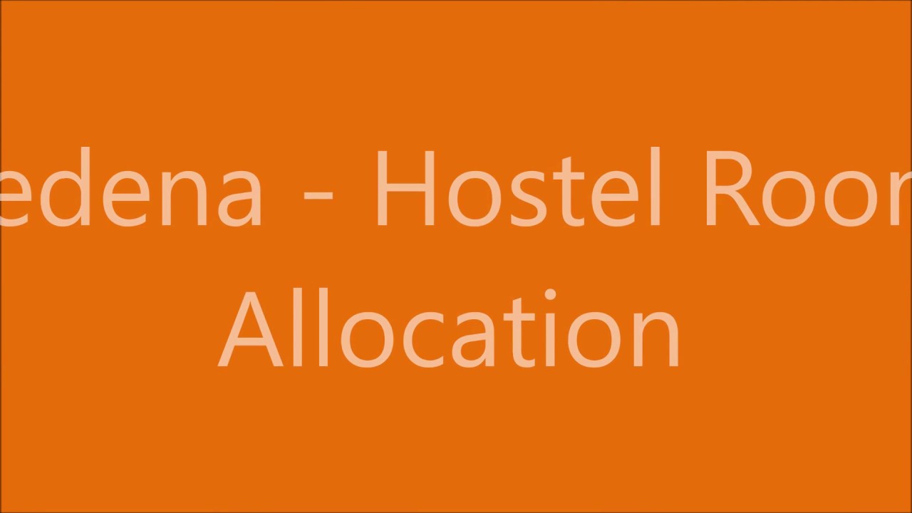 Fedena - Hostel Room Allocation