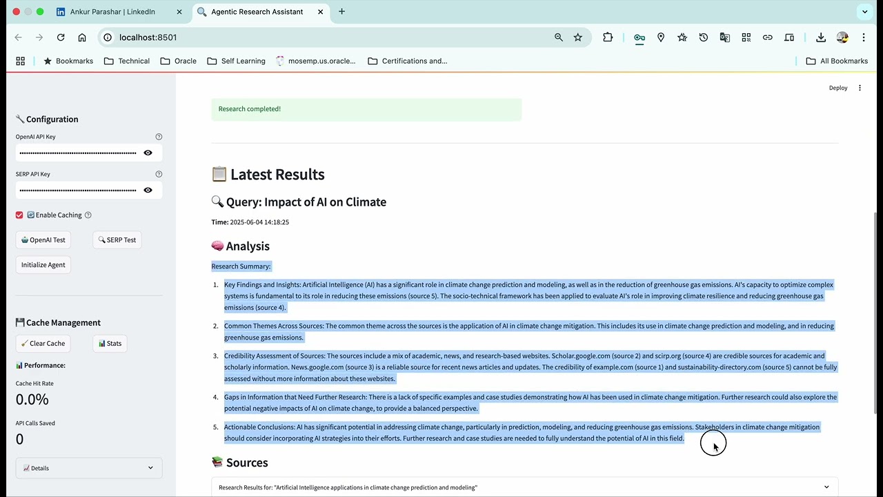 Agentic AI Research Assistant