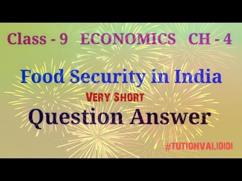 Food Security in India - NCERT Solutions | Class 9 Economics Chapter 4 #tutionvalididi