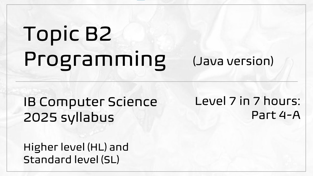 Topic B2: Programming (Java) | IB Computer Science (2025 syllabus)
