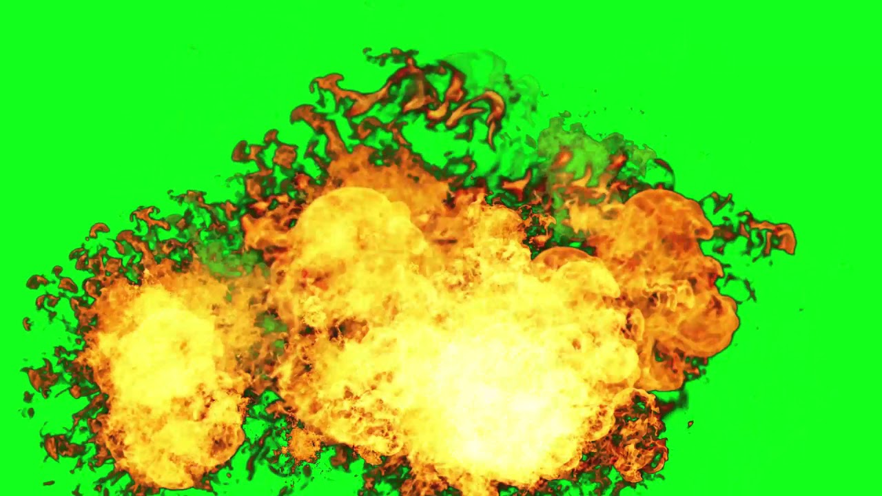 Non Stop Fire Explosion Green Screen Background Effect