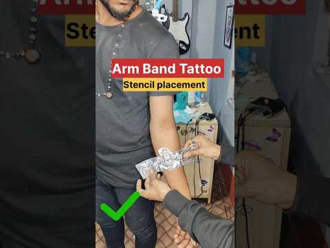 How to Arm Band tattoo stencil placement (Rocksteady Tattoo)