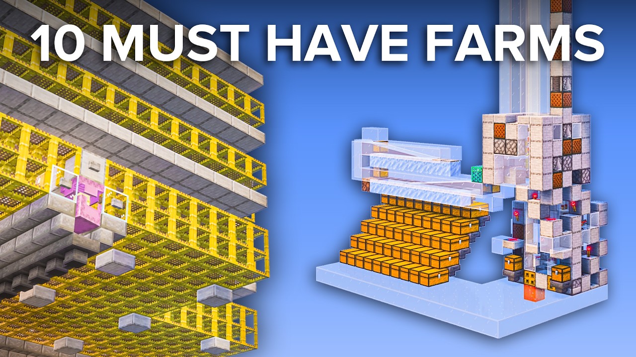 10 MUST HAVE Farms For Every Minecraft World - Minecraft Builders