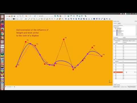bspline - control the weights and the knot vector