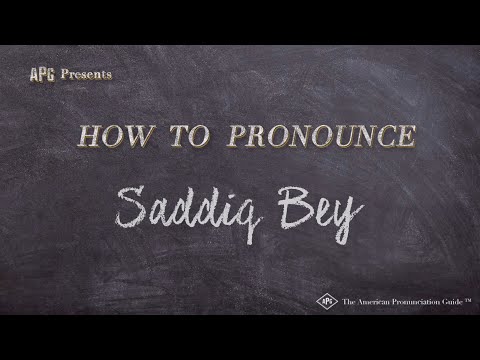 How to Pronounce Saddiq Bey (Real Life Examples!)