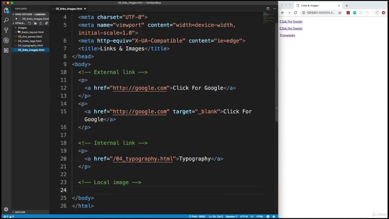 7 Links, Images and Attributes