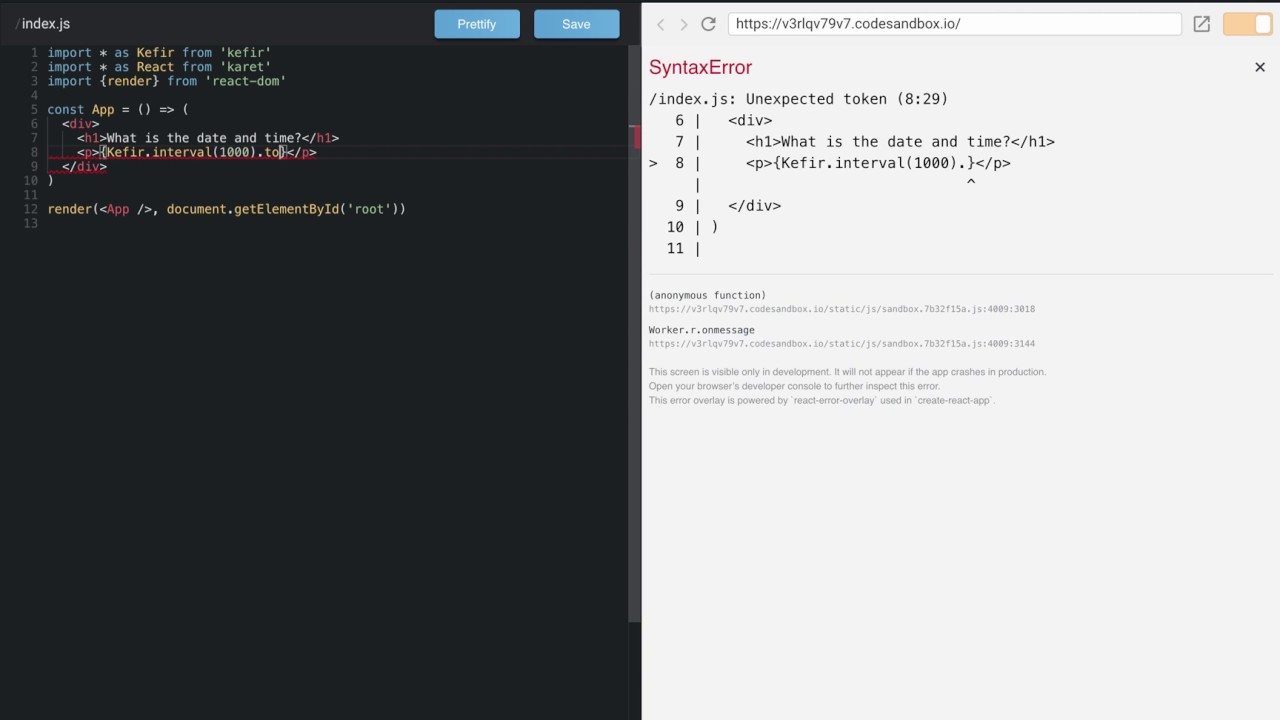 A simple date-time display