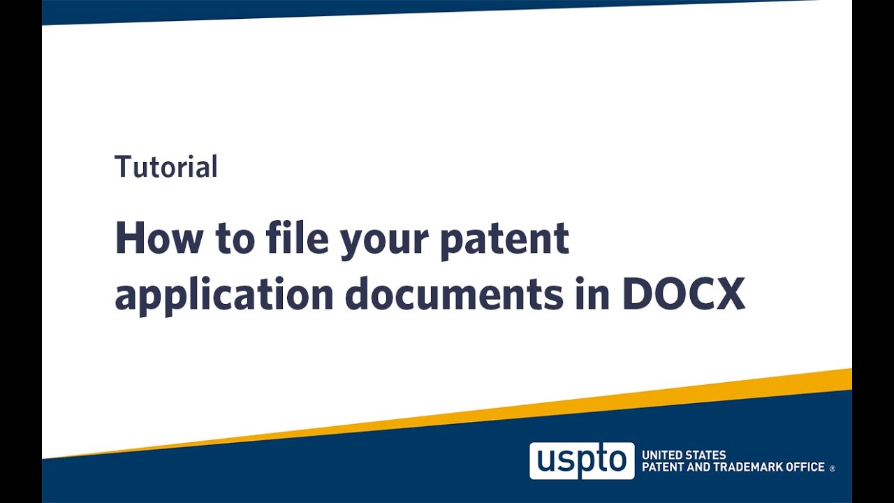 How to file your patent application documents in DOCX