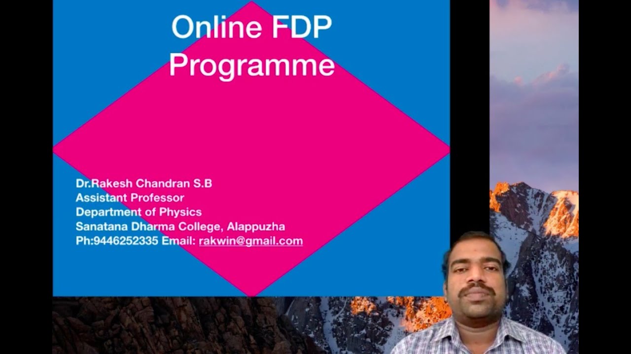 On-line Short-term Faculty Development Programme - Course introduction video.