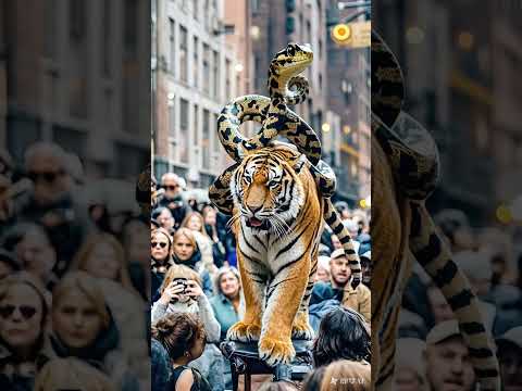 Tiger and snake make money magical animals in .Animals Animal World Wildlife Zero Distanc
