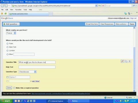 Free Survey Tool Using Google Forms