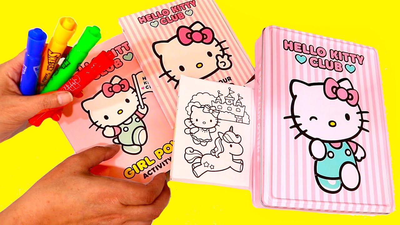 Hello Kitty Coloring Tin with Activities for Kids