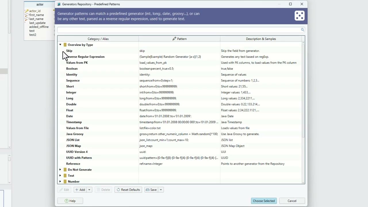 Database Random Data Generator | DbSchema