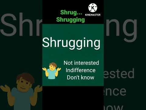 meaning of shrug, shrug /meaning #shrugging#englishvocab#dailyuseEnglish