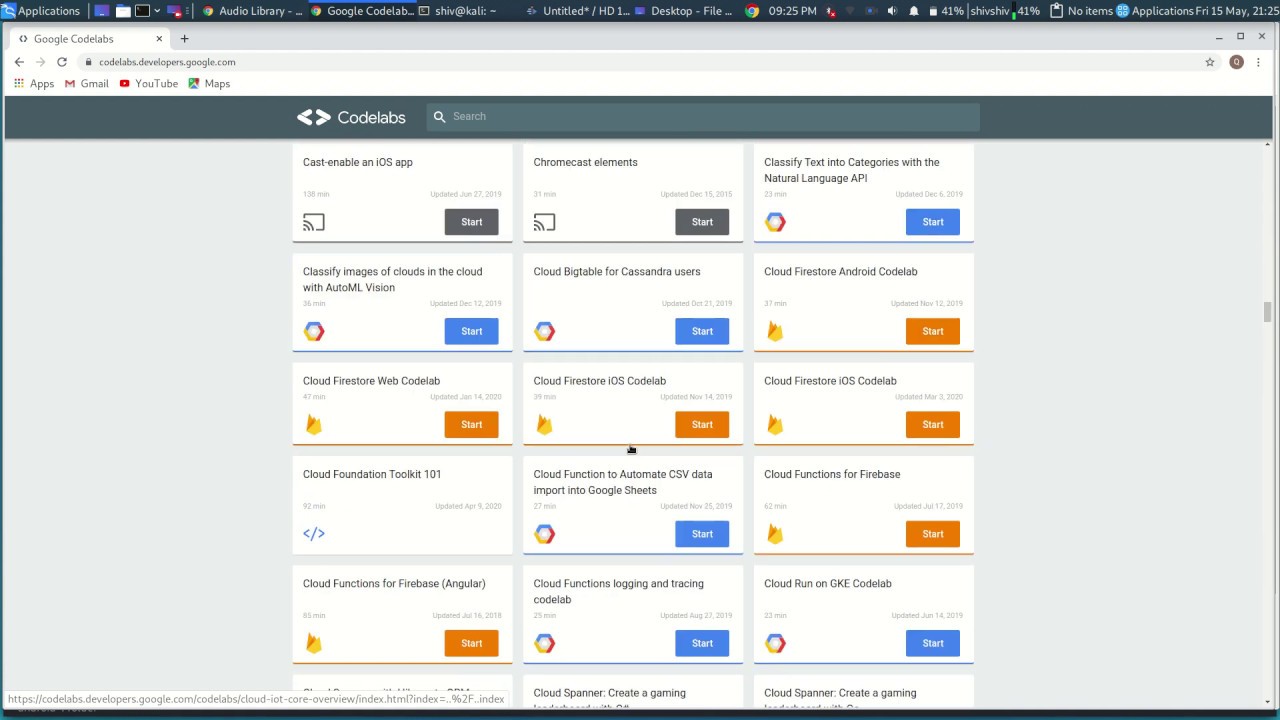 google codelabs documentation  link